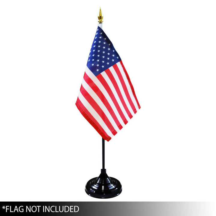 1-Hole Black Desktop Flag Stand for 4x6 inch flag Weighted | Flags ...