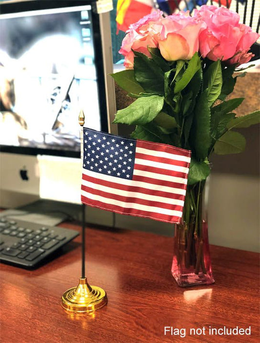 1-Hole Desktop Flag Stand for 4x6 inch flag Unweighted | Flags Importer ...