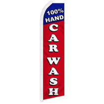 100% Hand Car Wash Super Flag | Flags Importer | 11.5ft x 2.5ft ...