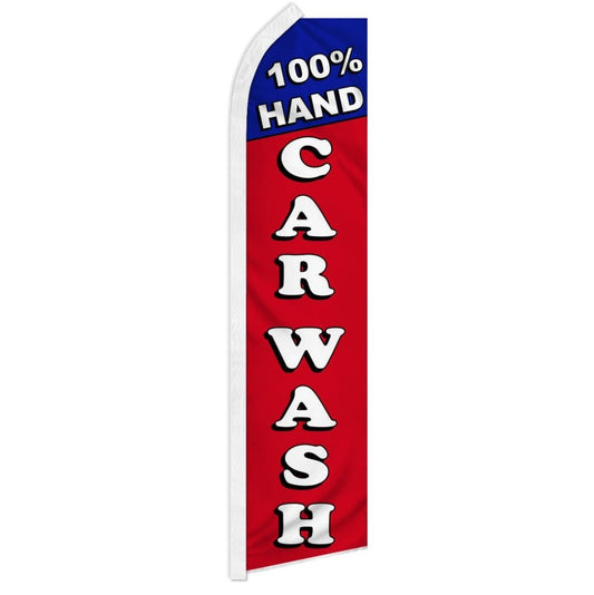100% Hand Car Wash Super Flag | Flags Importer | 11.5ft x 2.5ft ...