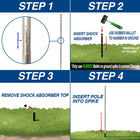10ft Aluminum Black Outdoor Pole with Ground Spike | Flags Importer ...