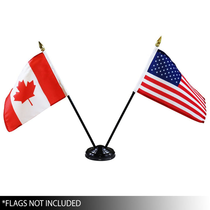 2-Hole Black Desktop Flag Stand for 4x6 inch flag Weighted | Flags ...