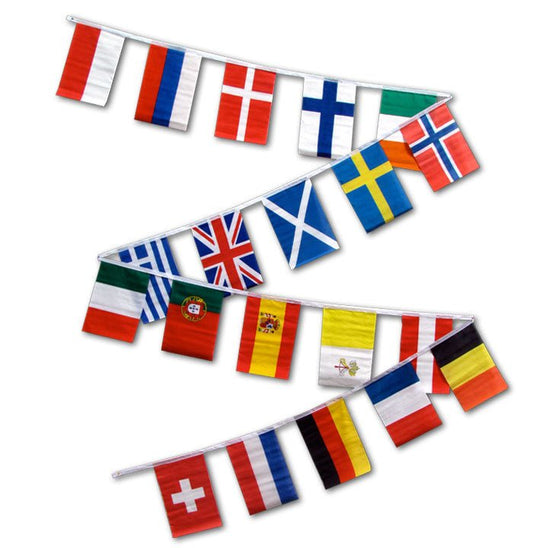 30ft String Flag Set of 20 European Country Flags | Flags Importer ...