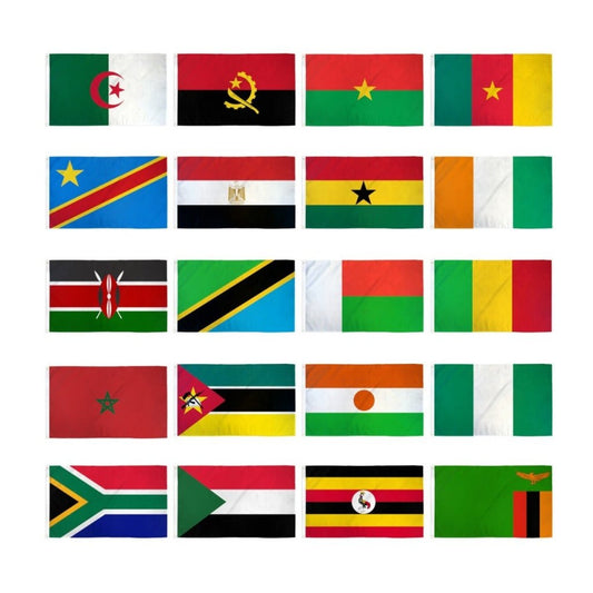 3x5ft Set of 20 African Flags | Flags Importer | International Flag Set