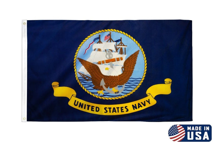 3x5ft U.S Navy - American Made Nylon Flag (Valley Forge) – Flags Importer