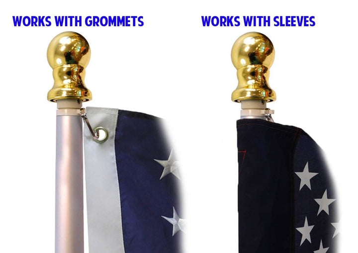 5ft Spinning Stabilizer Flag Pole White | Flags Importer | Flag ...