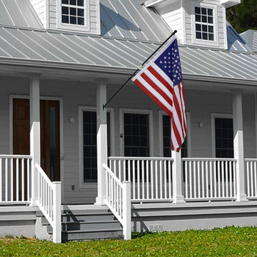 5ft Wooden Flag Pole & Bracket Kit in Black Wood | Flags Importer ...
