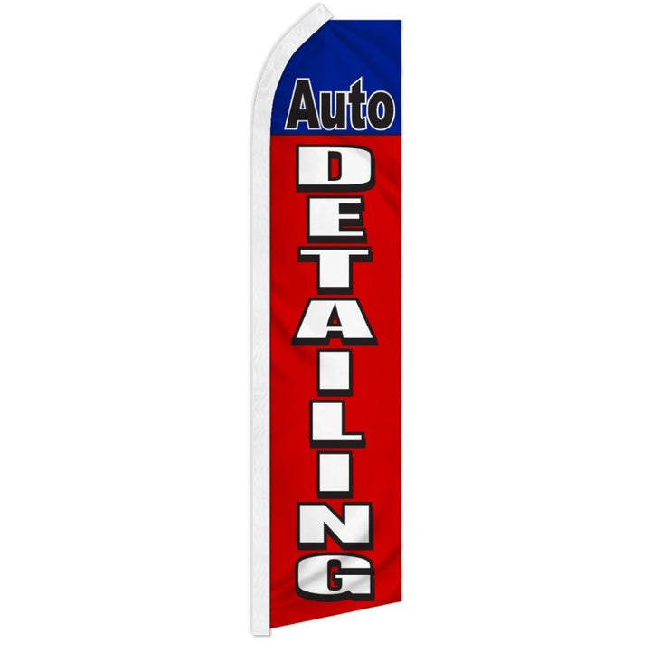 Auto Detailing Red & Blue Super Flag | Flags Importer | 11.5ft x 2.5ft ...