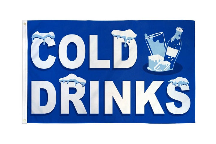 Cold Drinks Flag 3x5ft Poly – Flags Importer