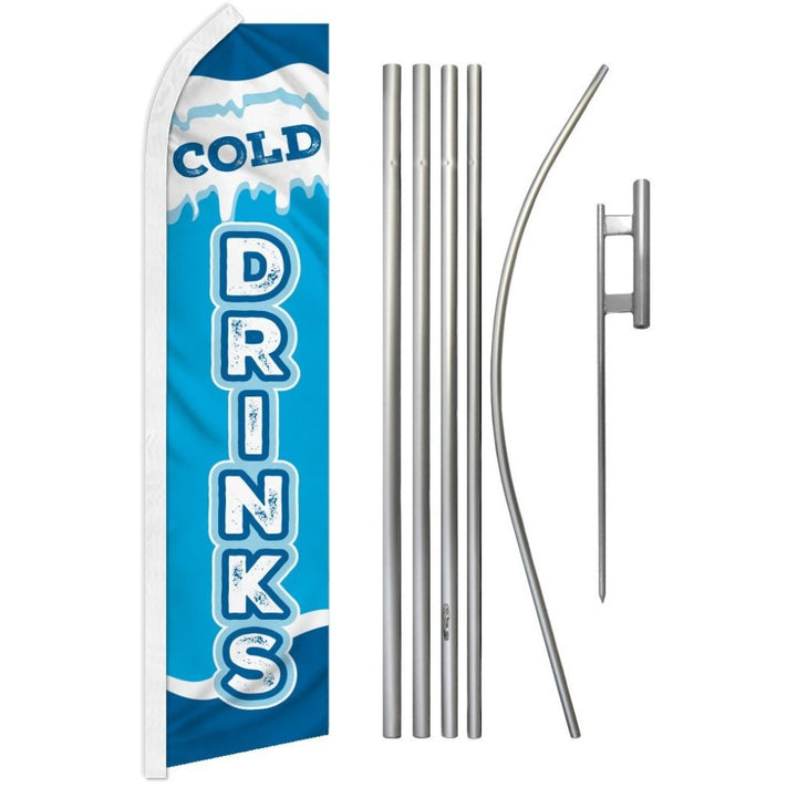 Cold Drinks Super Flag & Pole Kit | Flags Importer | 16ft Advertising ...