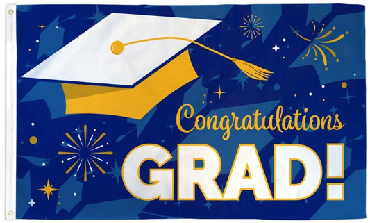 Congratulation Graduation Flag 3x5ft | Flags Importer | Holiday House Flag