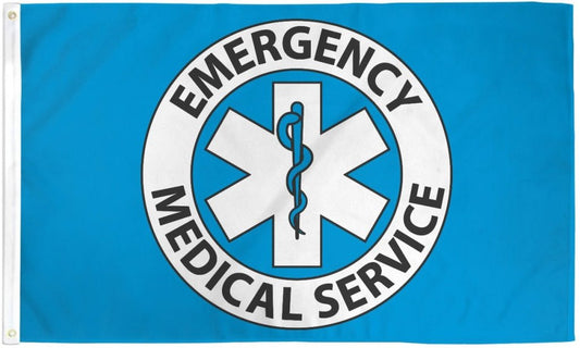 Emergency Medical Service Flag 3x5ft Poly | Flags Importer | Business Flag