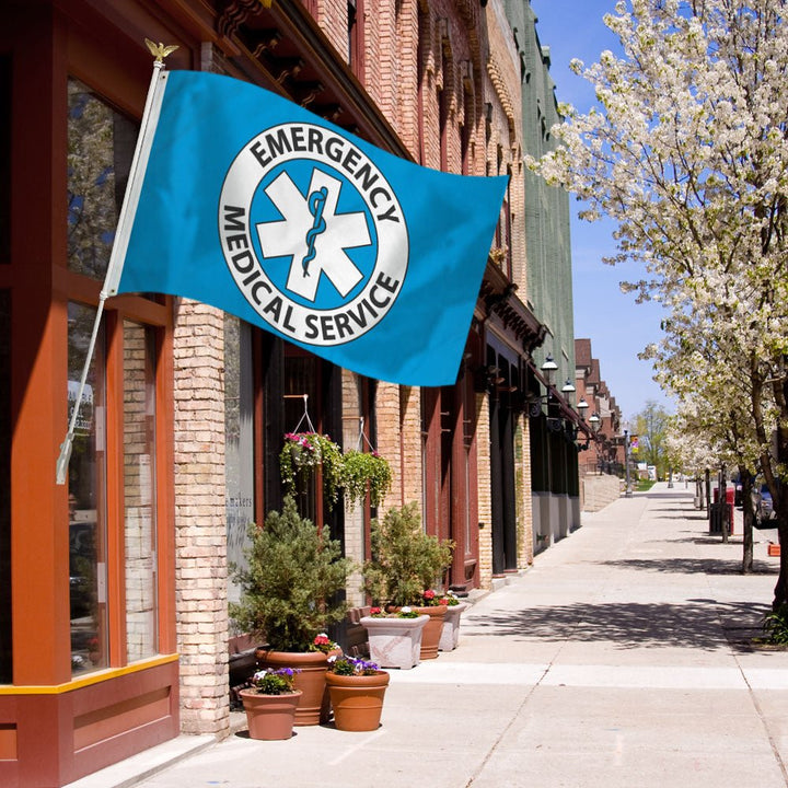 Emergency Medical Service Flag 3x5ft Poly | Flags Importer | Business Flag