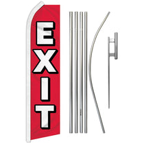 Exit Super Flag & Pole Kit | Flags Importer | 16ft Advertising Flag Kit