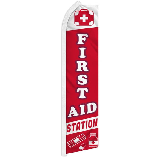 First Aid Station Super Flag – Flags Importer