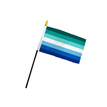 Gay Male MLM 4x6in Stick Flag | Flags Importer | Rainbow Hand Held Flag