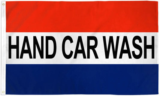 Hand Car Wash Flag 3x5ft Poly | Flags Importer | Business Flag
