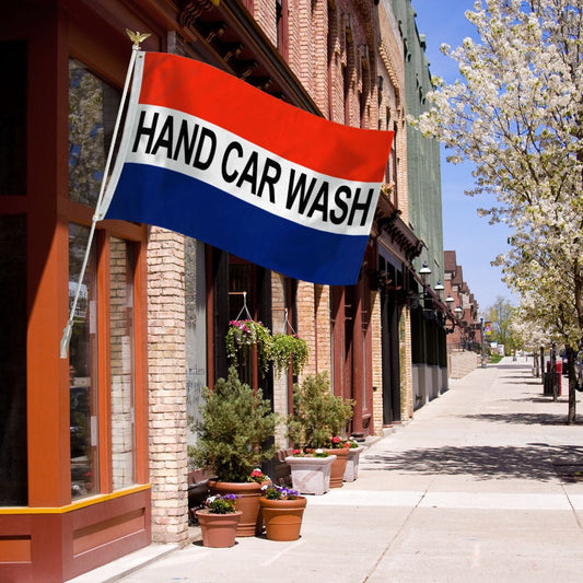 Hand Car Wash Flag 3x5ft Poly | Flags Importer | Business Flag