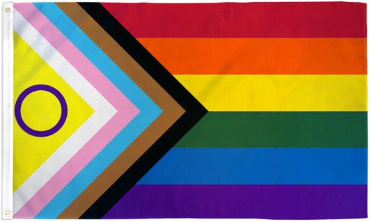 Inclusive Pride Flag 3x5ft Poly | Flags Importer | Rainbow House Flag