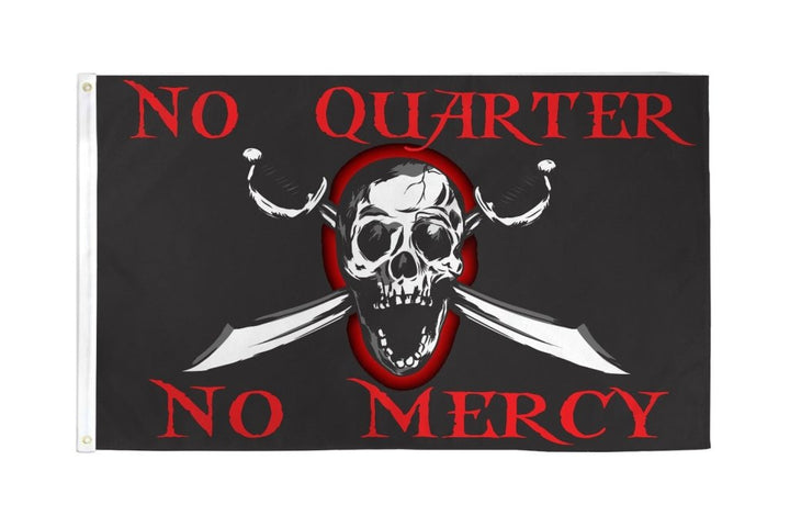 No Quarter No Mercy Pirate Flag 3x5ft Poly | Flags Importer | Jolly ...