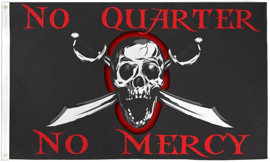 No Quarter No Mercy Pirate Flag 3x5ft Poly | Flags Importer | Jolly ...