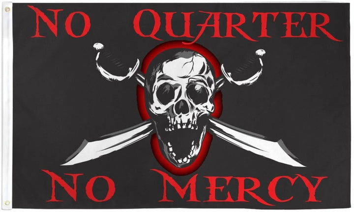 No Quarter No Mercy Pirate Flag 3x5ft Poly | Flags Importer | Jolly ...