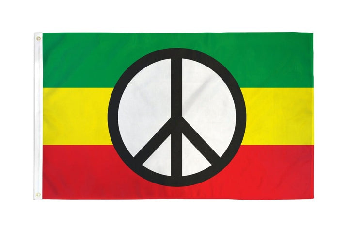 Peace Rasta Flag 3x5ft Poly | Flags Importer | Peace House Flag