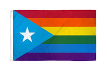 Puerto Rico Rainbow Flag 3x5ft | Flags Importer | Rainbow Pride Flag