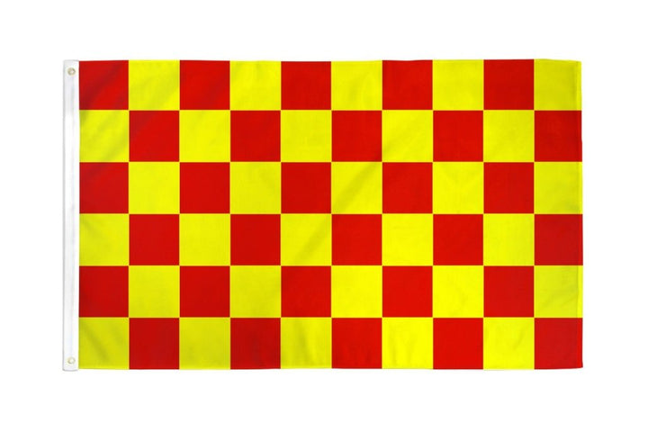 Red & Yellow Checkered Flag 3x5ft Poly | Flags Importer | Finish Line ...