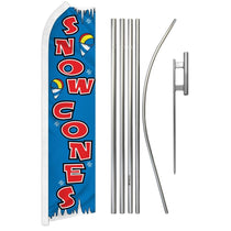 Snow Cones Super Flag & Pole Kit | Flags Importer | 16ft Advertising ...