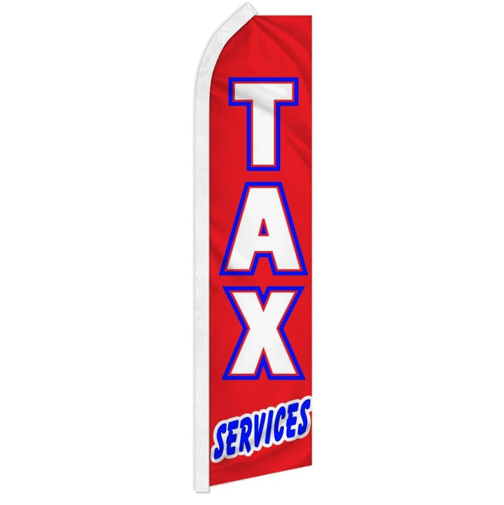 Tax Services Super Flag | Flags Importer | 11.5ft x 2.5ft Advertising ...