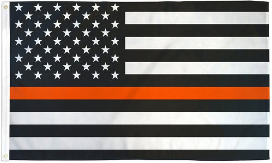 Thin Orange Line USA Flag 3x5ft Poly | Flags Importer | Political Rally ...