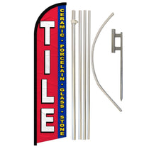Tile Windless Banner Flag & Pole Kit | Flags Importer | 15ft ...
