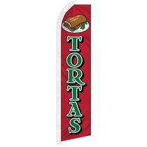 Tortas Super Flag | Flags Importer | 11.5ft x 2.5ft Advertising Swooper Flag