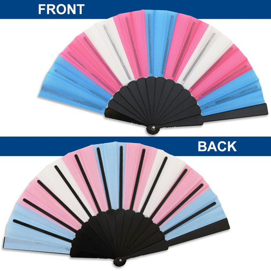 Transgender Small Hand Fan | Flags Importer | Rainbow Fan