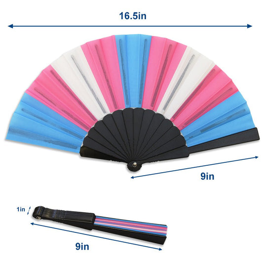 Transgender Small Hand Fan | Flags Importer | Rainbow Fan