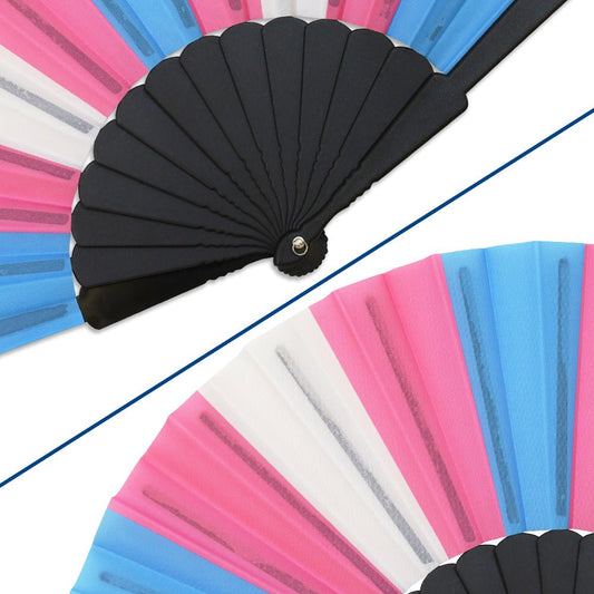 Transgender Small Hand Fan | Flags Importer | Rainbow Fan