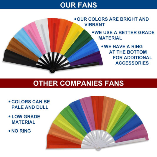 Transgender Large Hand Fan | Flags Importer |Rainbow Fan