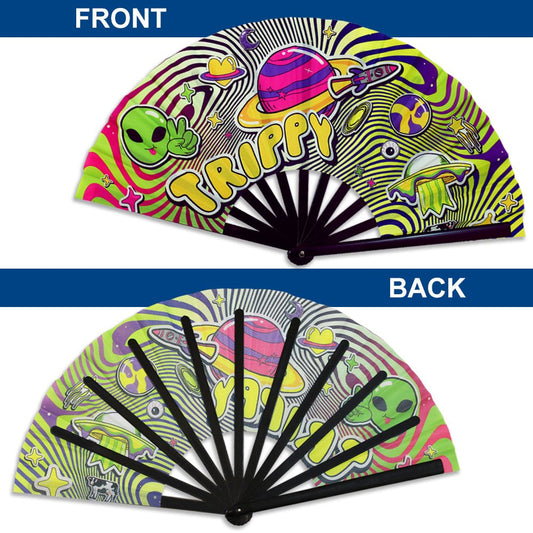 Trippy Large Hand Fan | Flags Importer | Marijuana Hand Fans