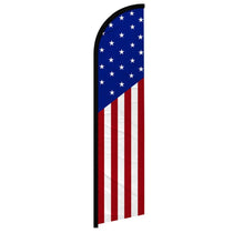 USA Classic Windless Banner Flag | Flags Importer | 11.5ft x 2.5ft ...