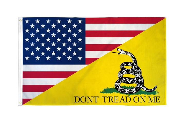 USA/Gadsden Combination Flag 3x5ft | Flags Importer | Political House Flag