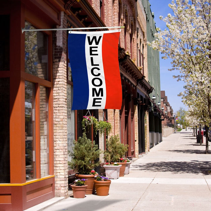 Welcome Vertical Flag 3x5ft Poly | Flags Importer | Business Flag